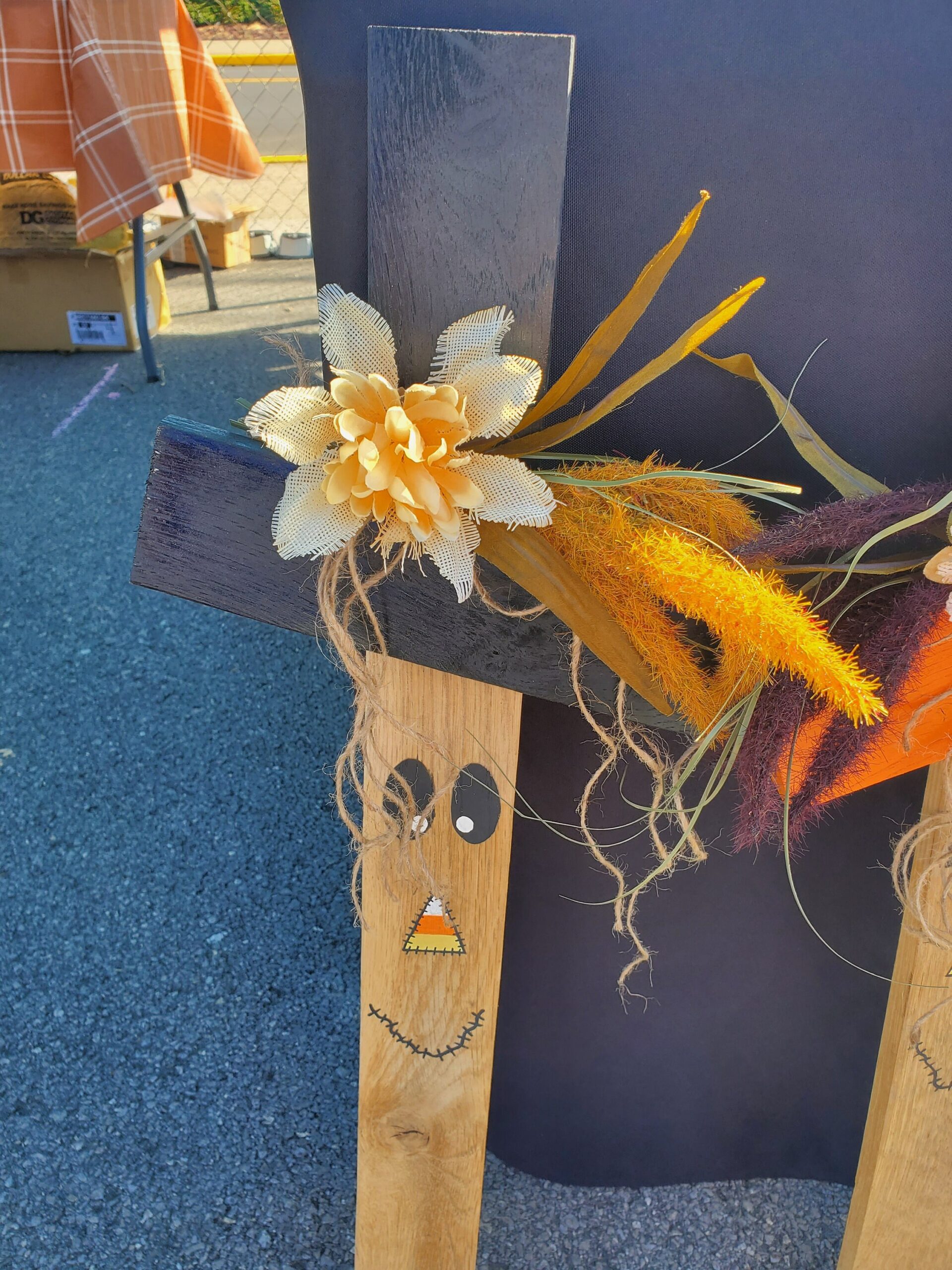 Handmade Wooden Scarecrow | Rustic Fall Decor - Huxley's Homestead